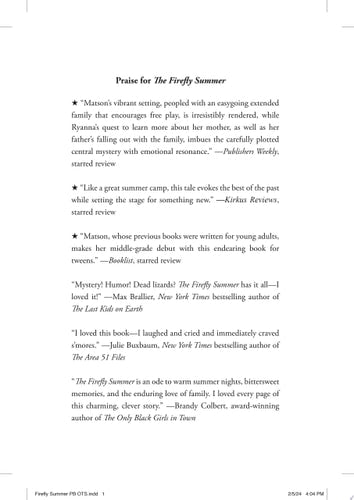 The Firefly Summer – Classroom Bookshelf